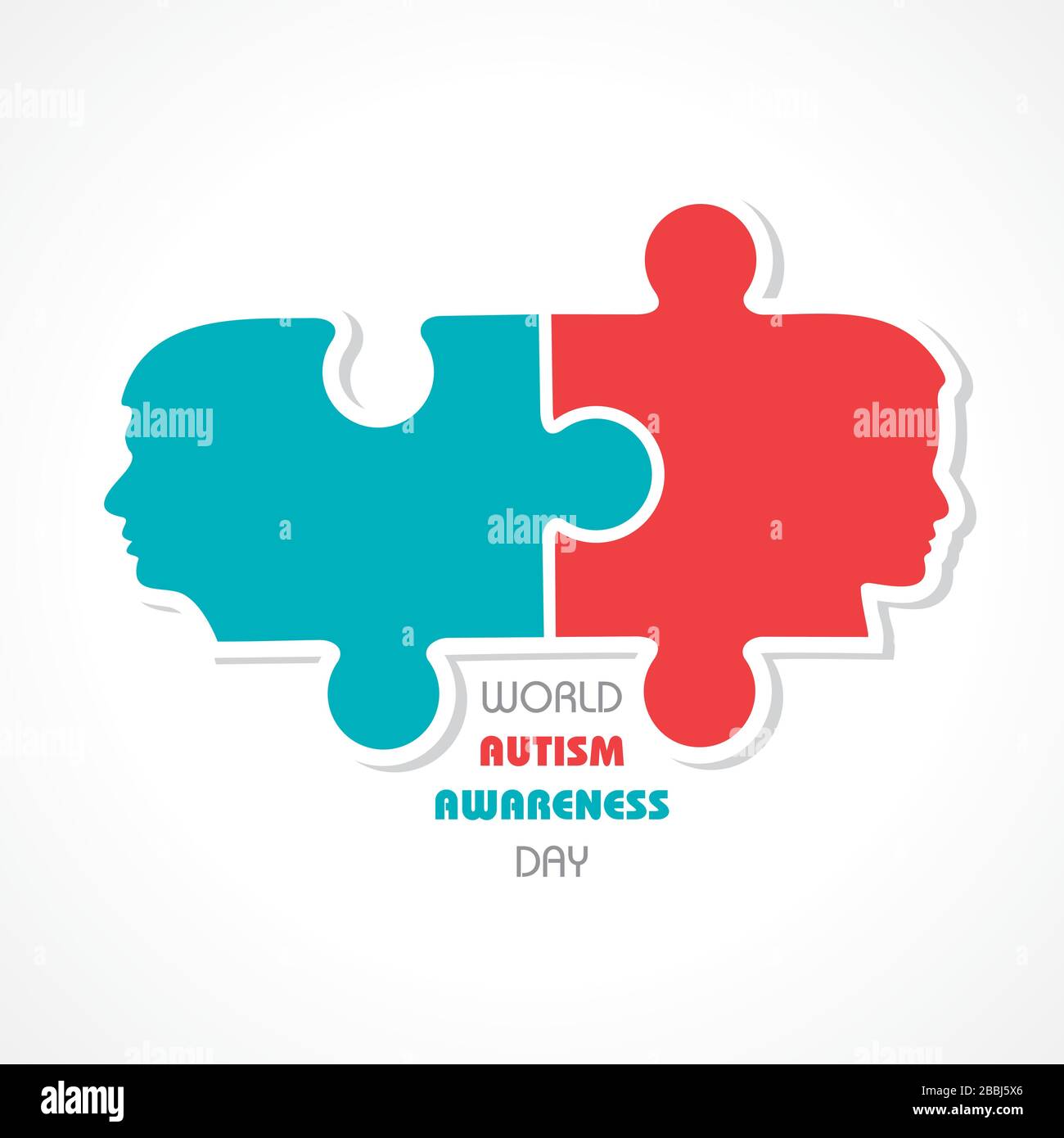 World autism awareness day with colorful puzzles vector background ...