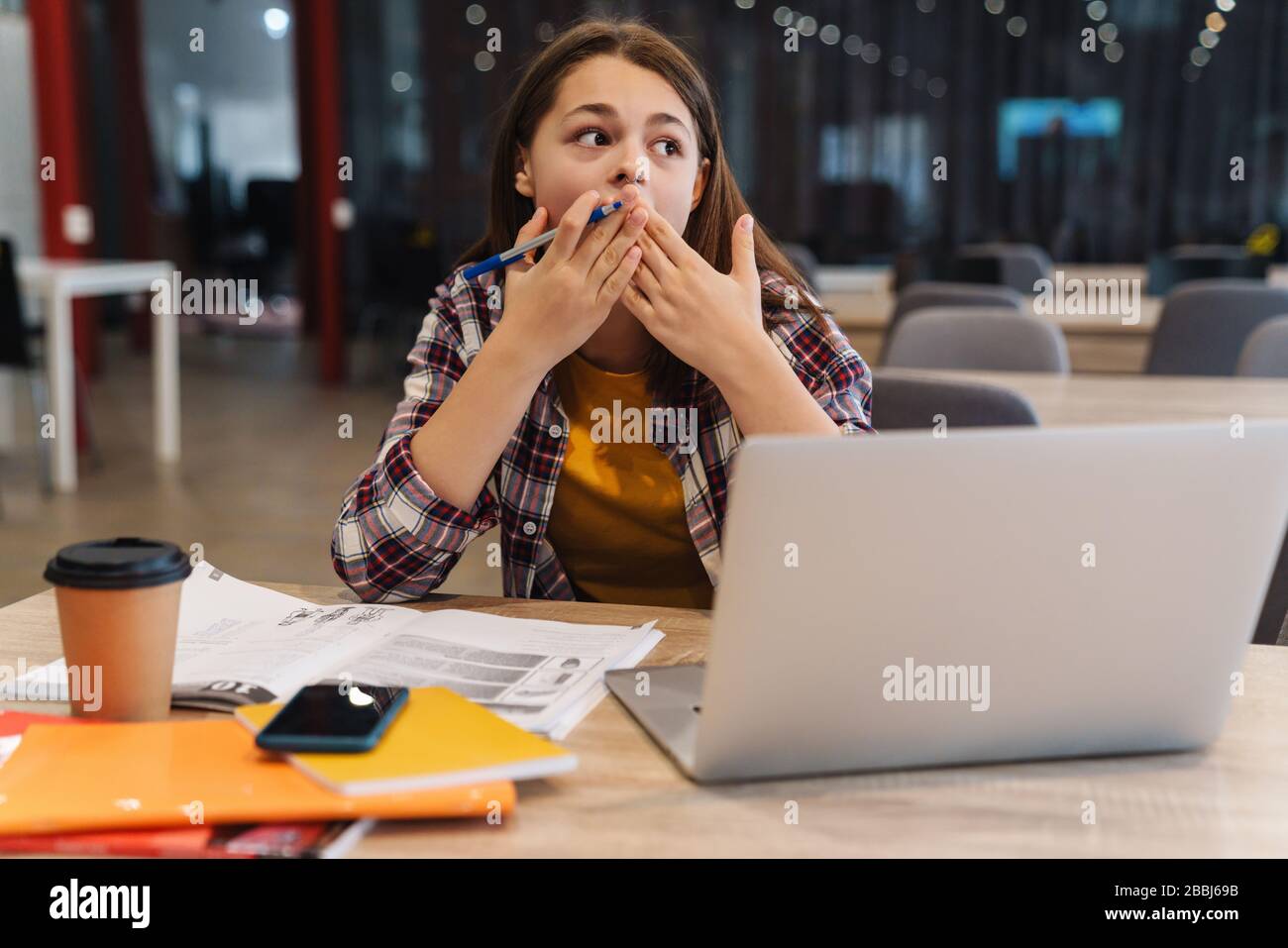 Girl college student lecture hall hi-res stock photography and images ...