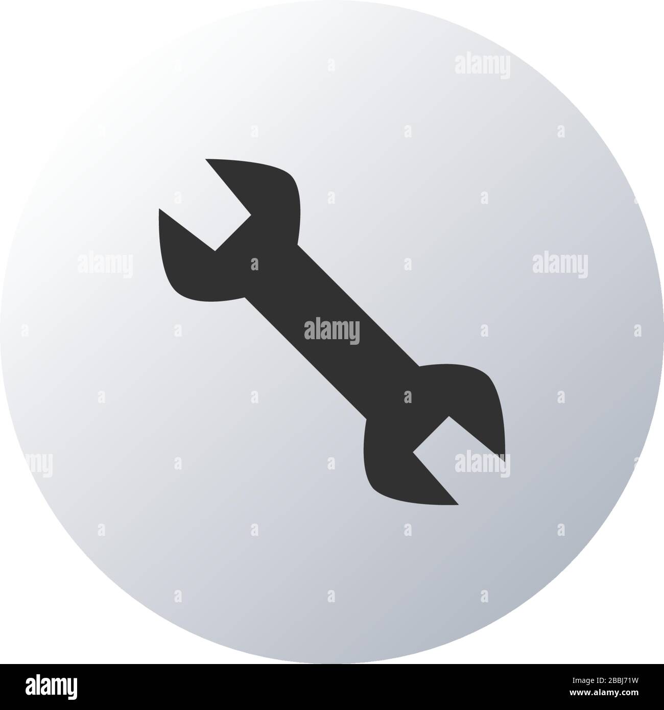 wrench icon in circle. mechanic engineering symbol. Stock Vector ...