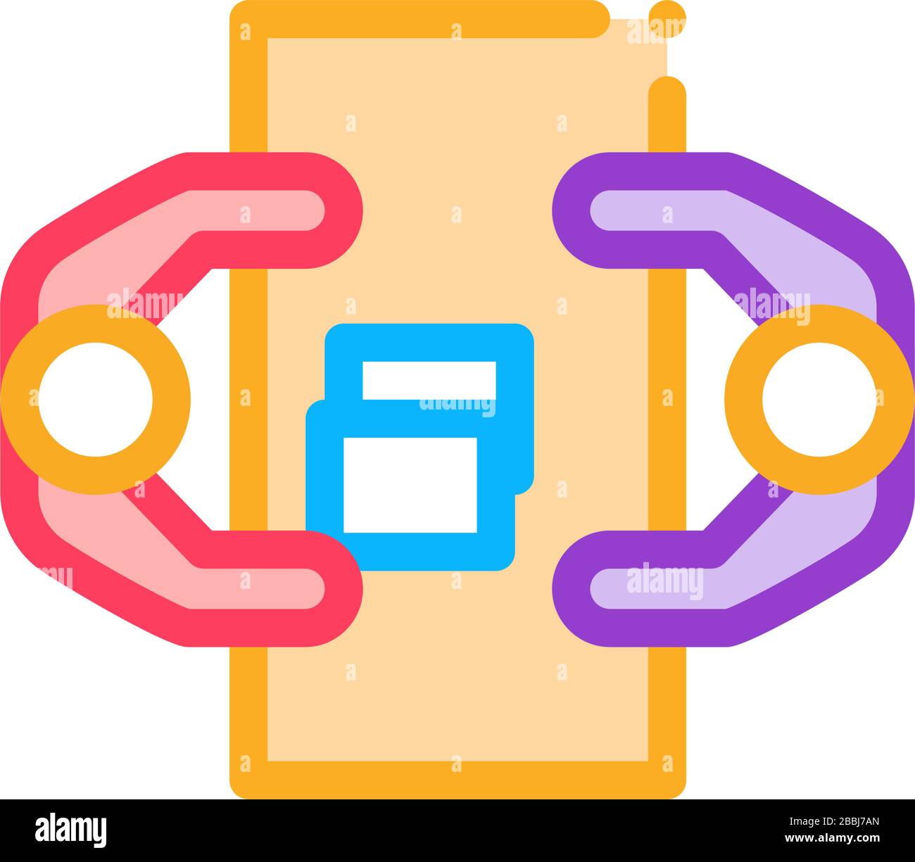 business meeting table people icon vector outline illustration Stock ...