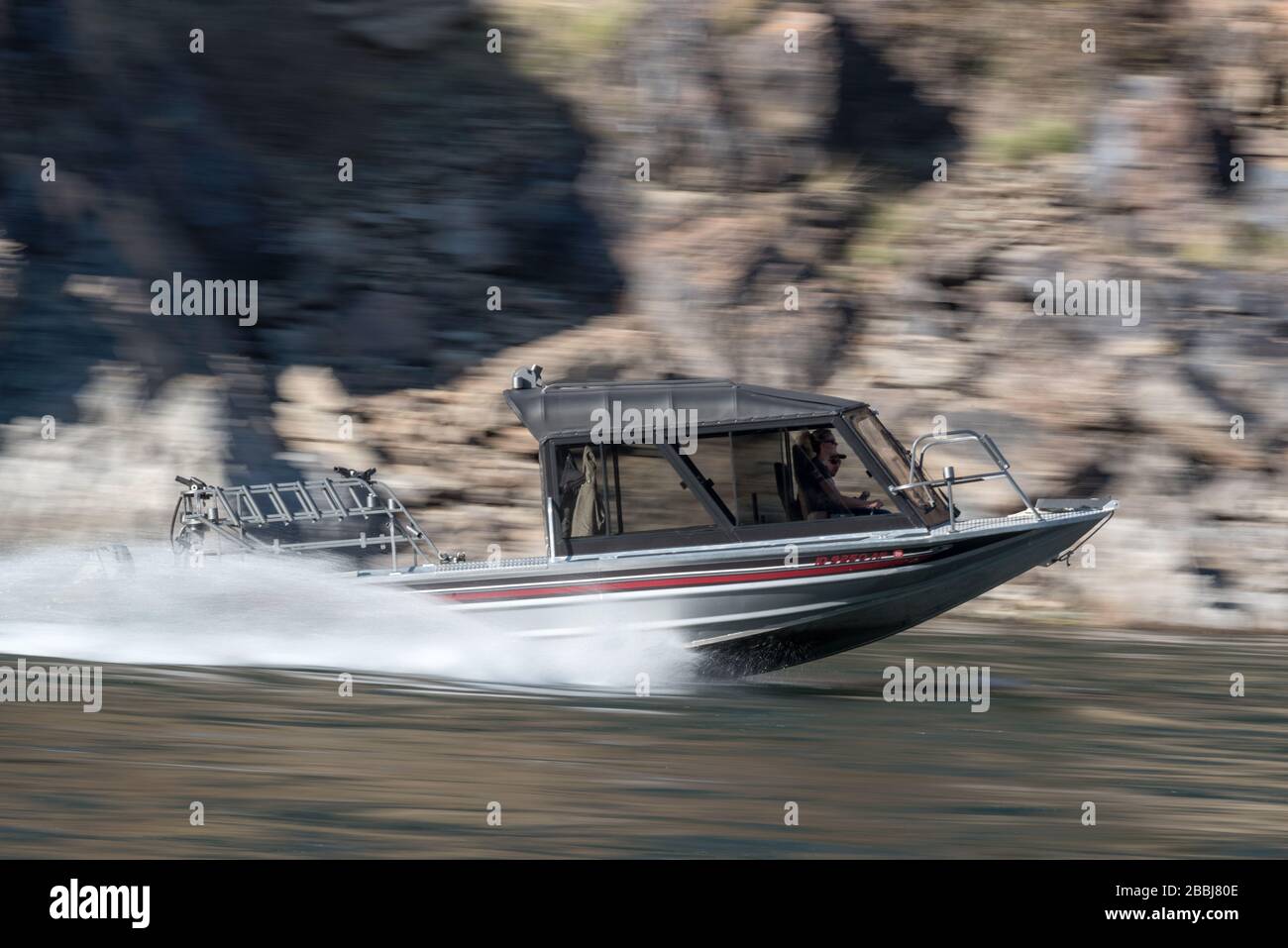 Jet boat on the Snake River in Hells Canyon, Oregon/Idaho Stock Photo ...