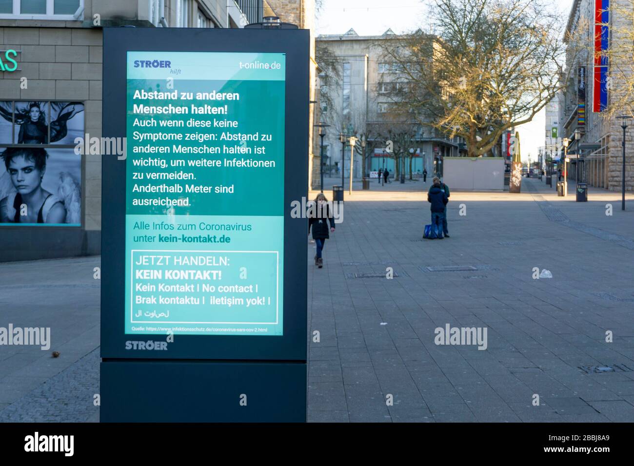 Call to keep distance, advertising campaign of the outdoor advertising ...