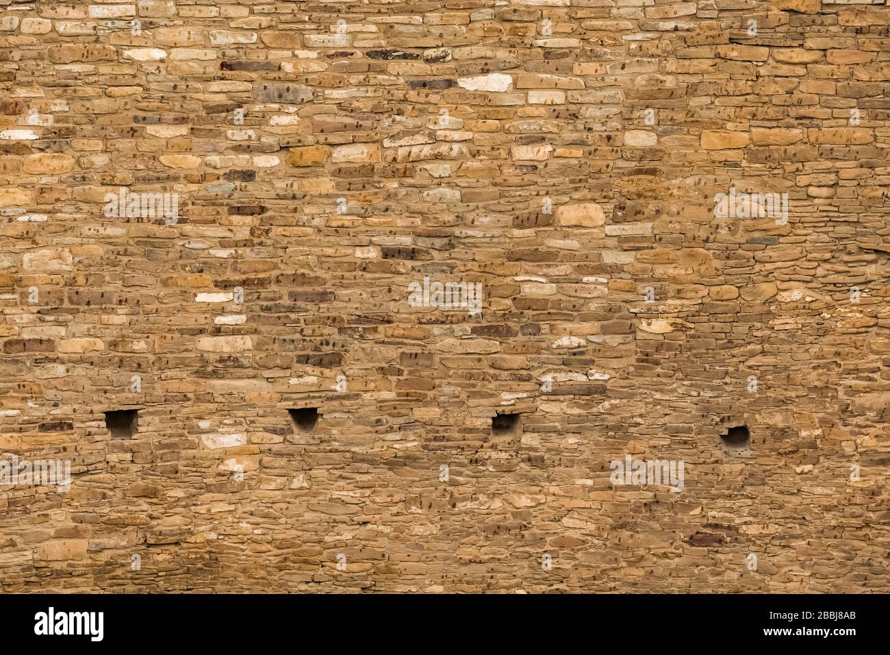 Masonry walls of buildings, consisting of sandstone and mud mortar ...