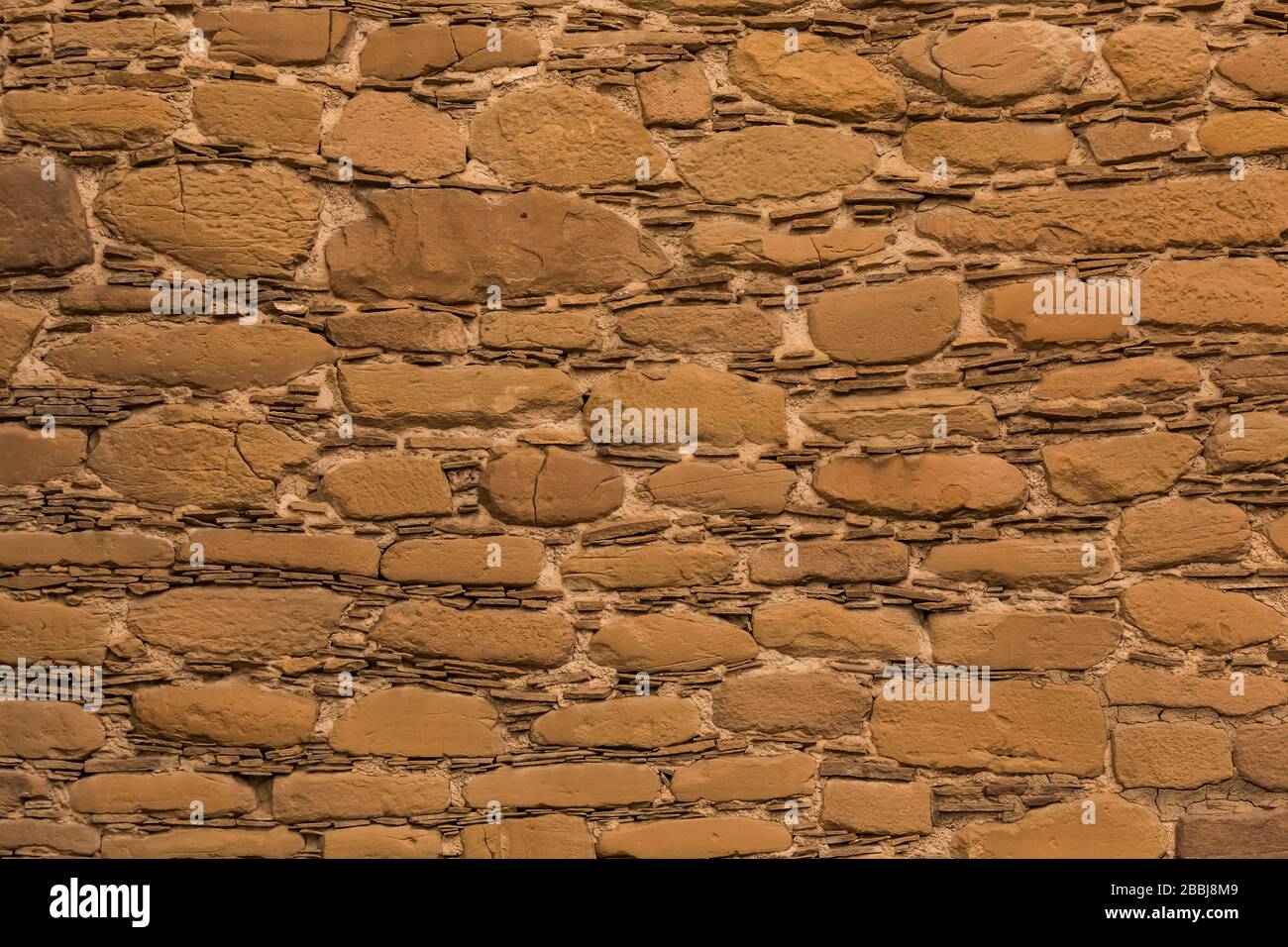 Masonry walls of buildings, consisting of sandstone and mud mortar ...