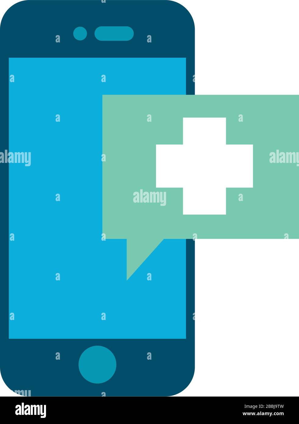 smartphone with ehealth app flat style Stock Vector Image & Art - Alamy