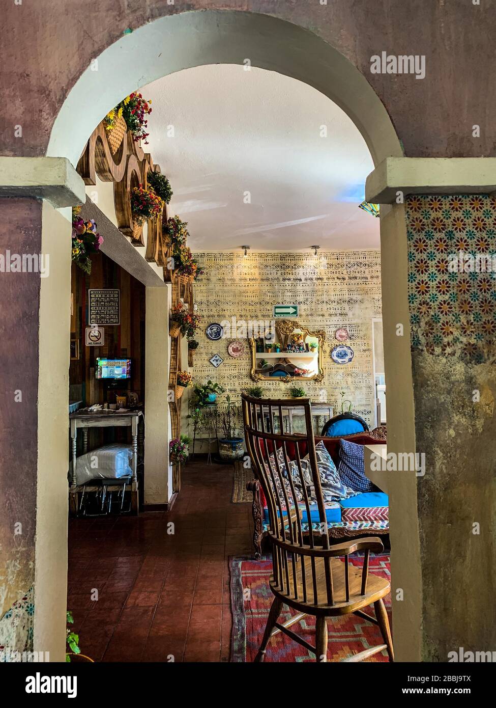 Wall and interior decoration, vintage. Oaxaca House and Mona Cafe in ...
