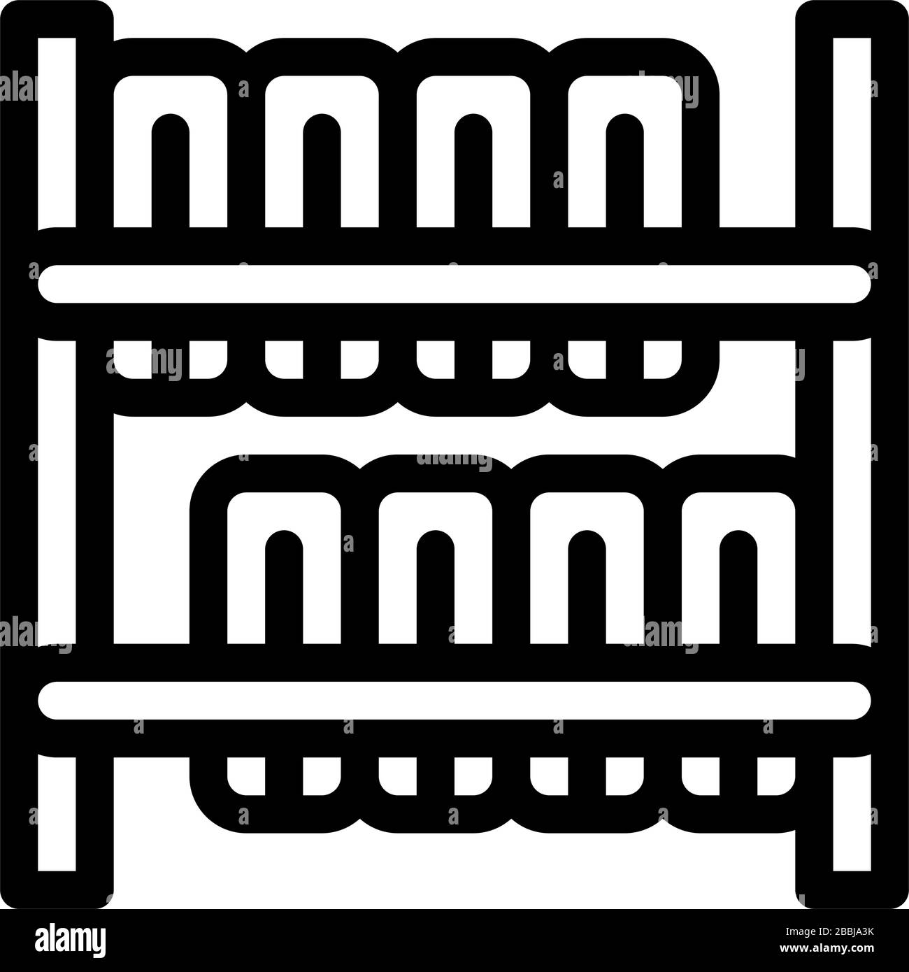 tire warehouse icon vector outline illustration Stock Vector Image ...