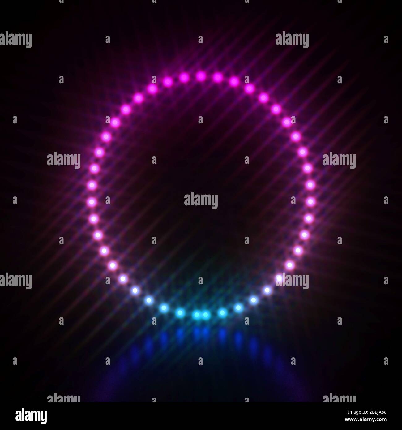 Pink blue dot light font Letter O 3D render illustration isolated on ...