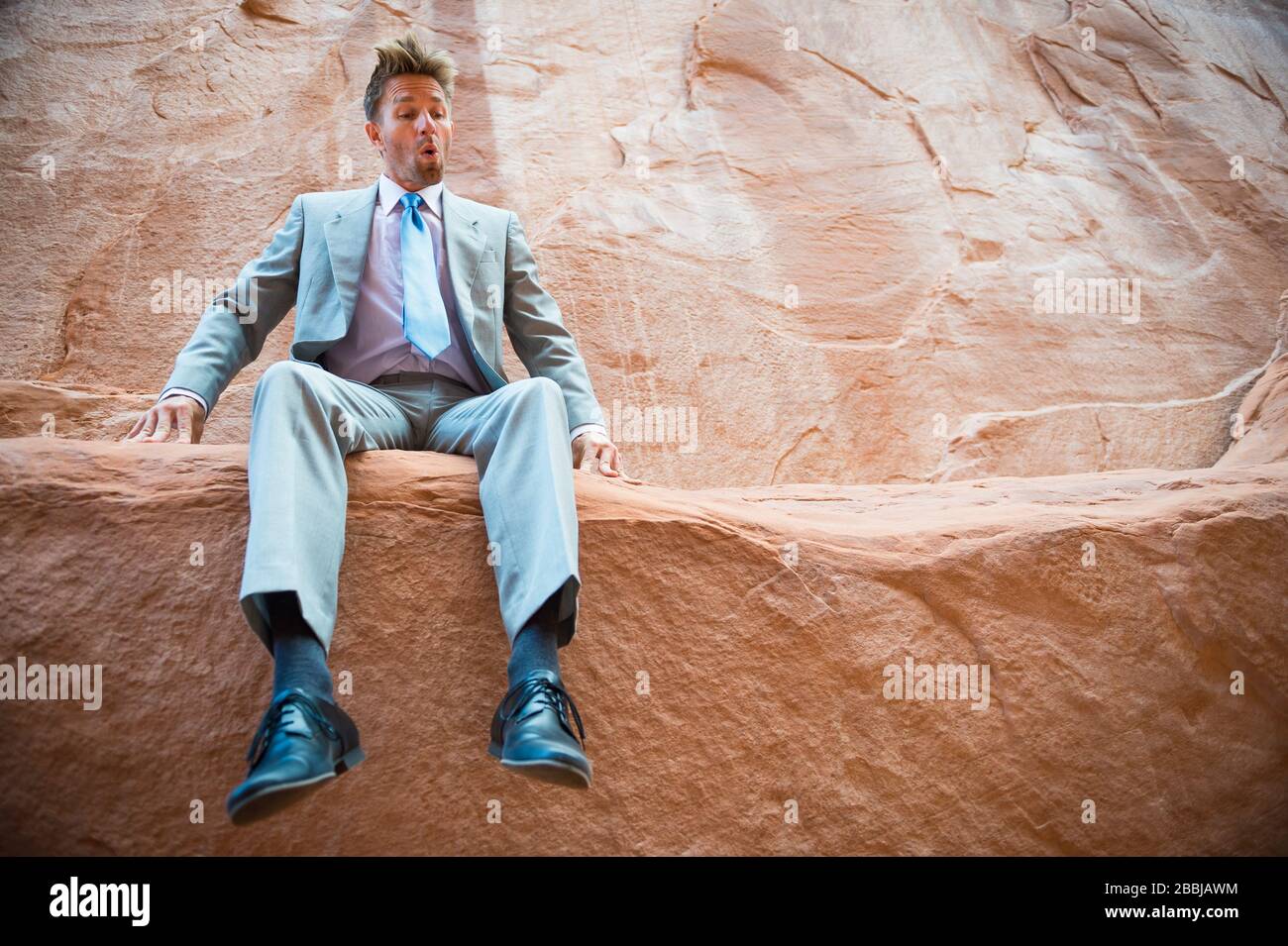 Person falling down cliff hi-res stock photography and images - Alamy