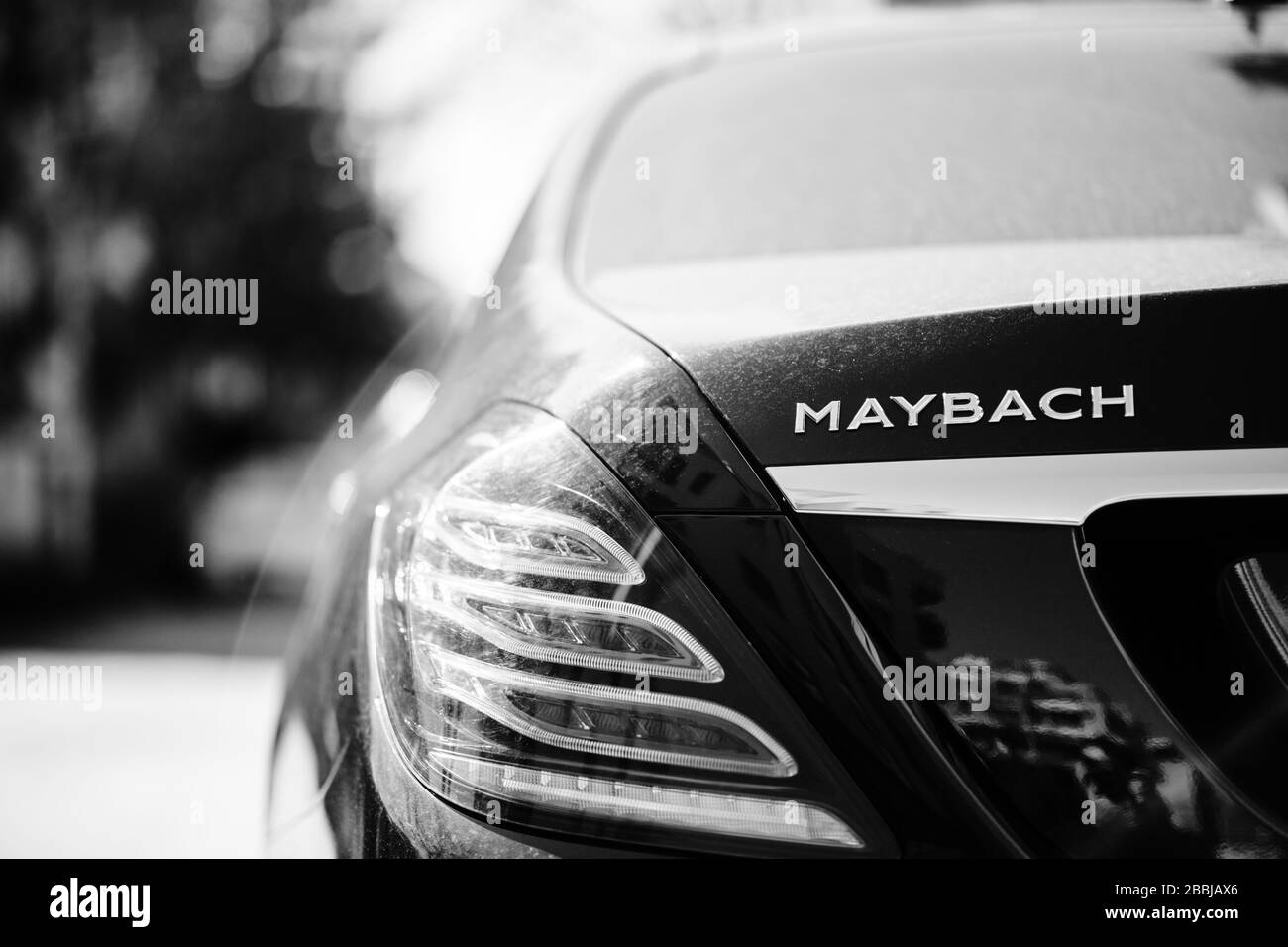 Wheel of maybach car Black and White Stock Photos & Images - Alamy