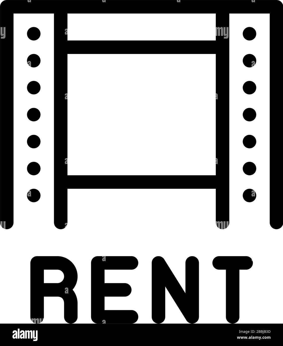 film rent icon vector outline illustration Stock Vector Image & Art - Alamy