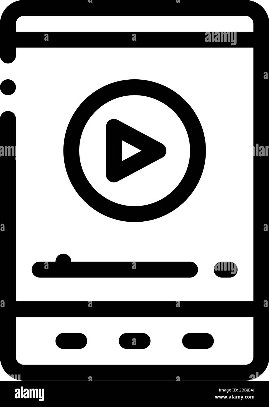 music player icon vector outline illustration Stock Vector Image & Art ...