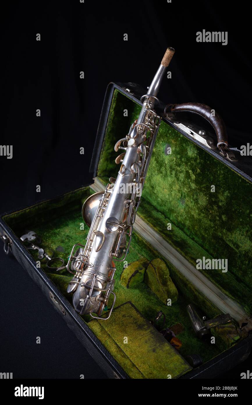 Vintage 1929 Silver Conn Refurbished Soprano Sax with Sterling Silver ...