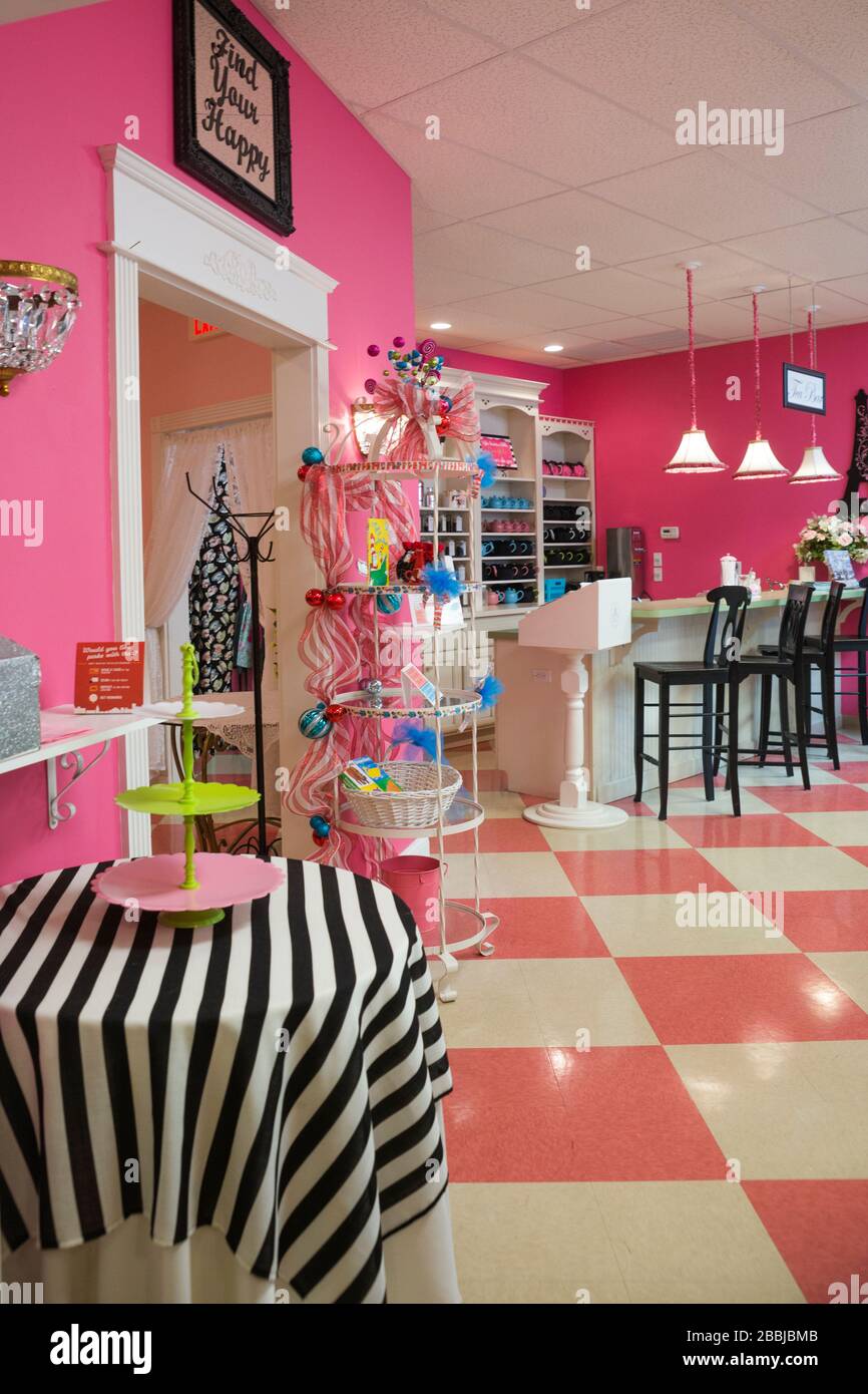 Gourmet tea party, Three Sisters Tea Parlor, Crestwood, KY, USA Stock ...