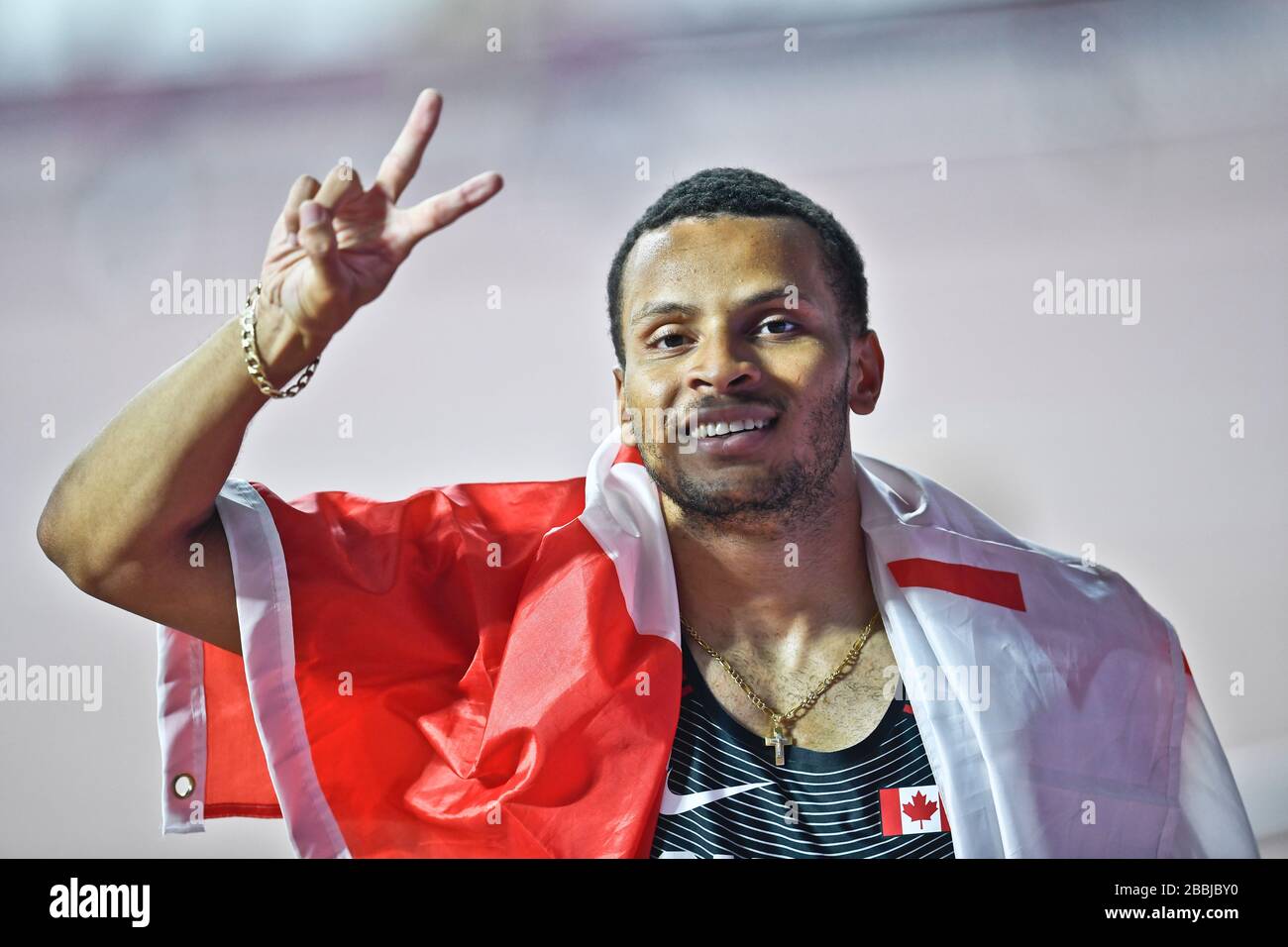 Andre de Grasse (Canada), 200 metres Silver Medal. IAAF World Athletics ...