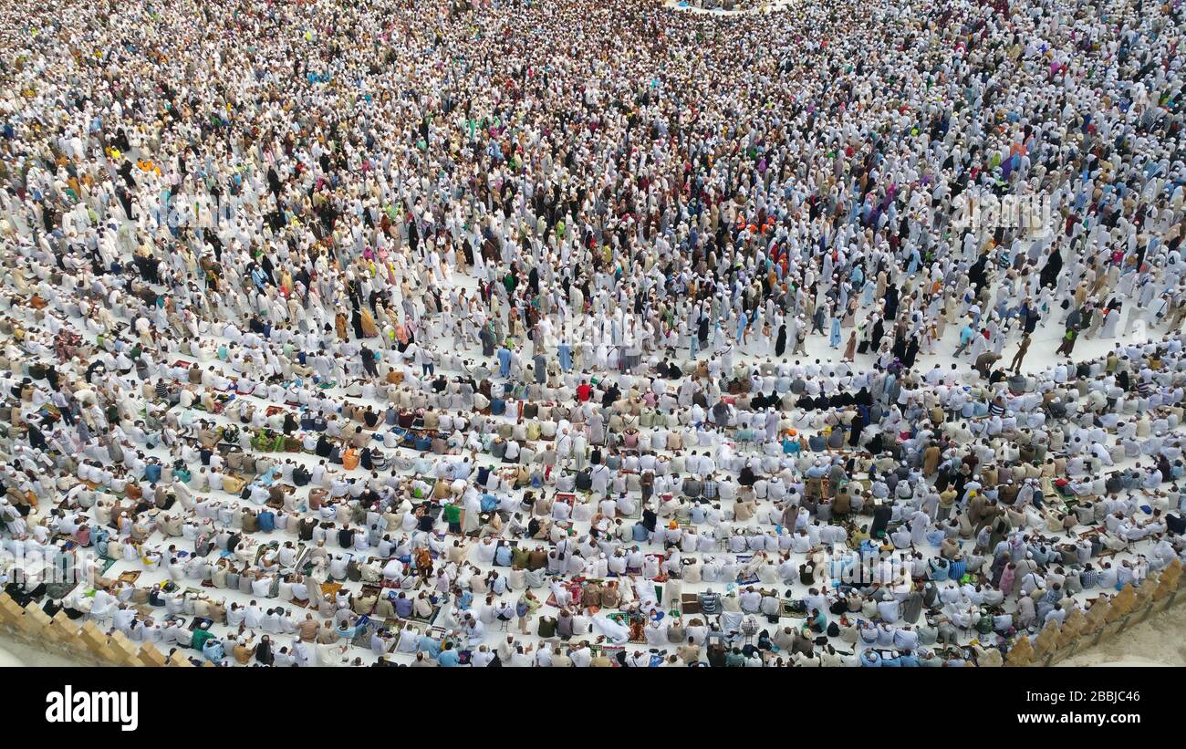 MECCA, SAUDI ARABIA, August 2019 - Muslim pilgrims from all over the ...