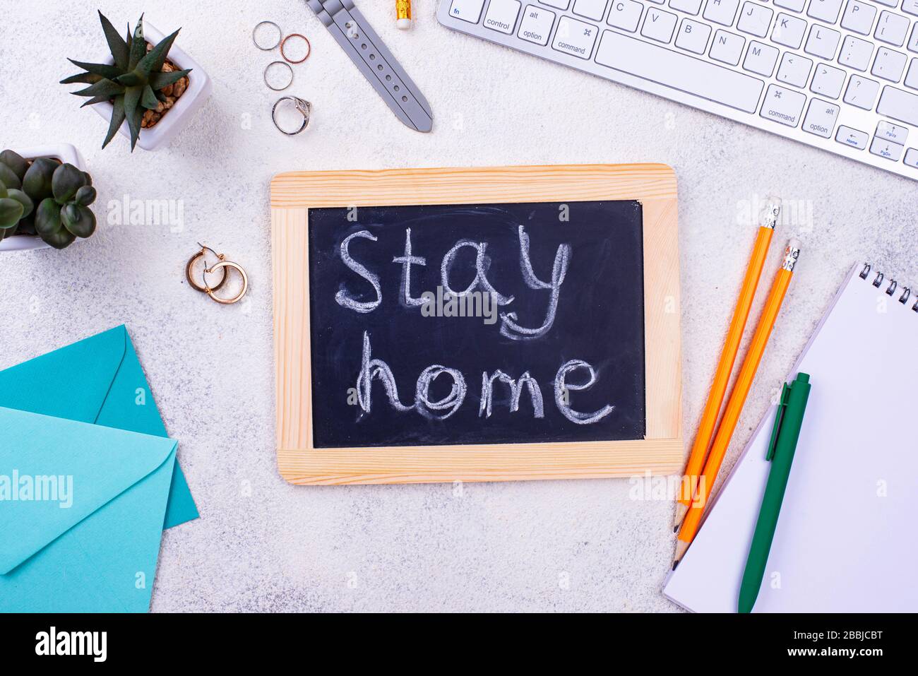 Stay at home and working remotely concept Stock Photo - Alamy