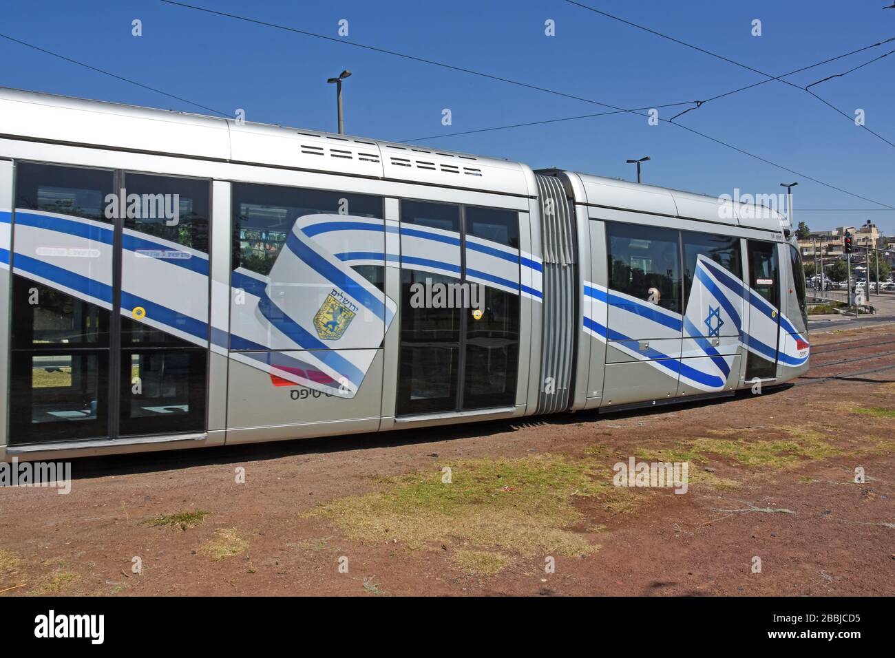 Tram train jerusalem hi-res stock photography and images - Alamy