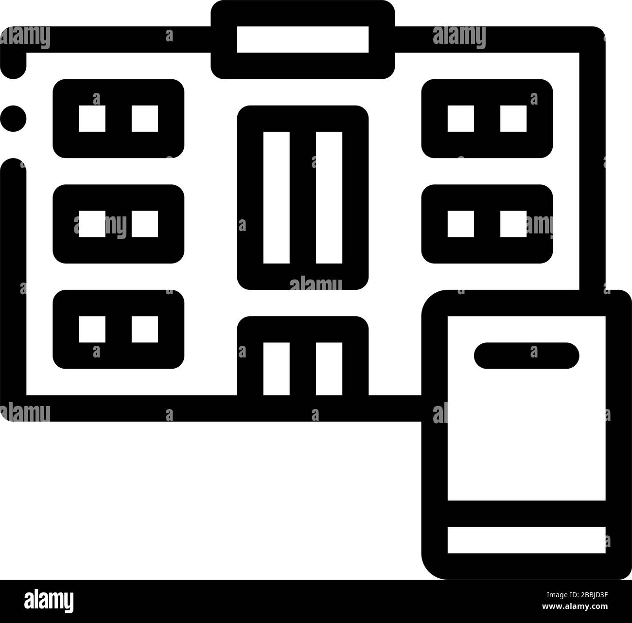 library icon vector outline illustration Stock Vector Image & Art - Alamy