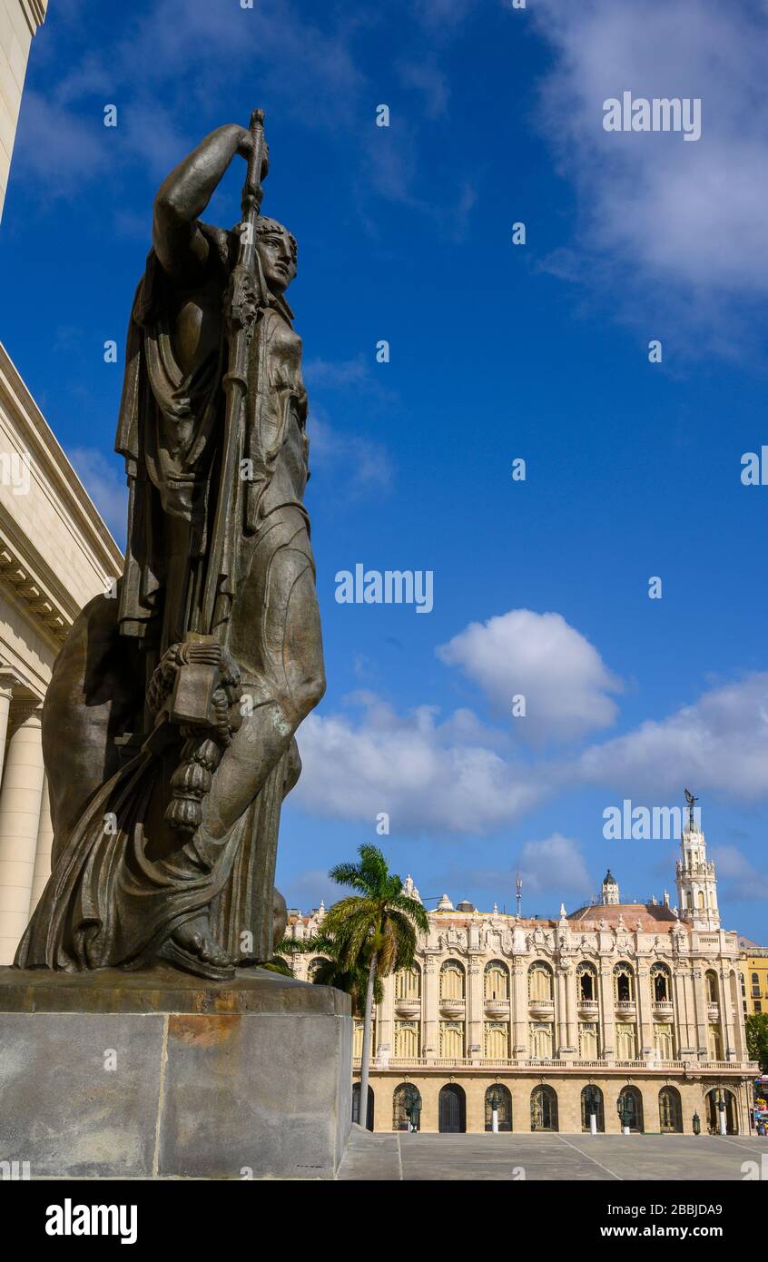 Statue of The Tutelary Virtue by the Italian artist Angelo Zanelli on ...