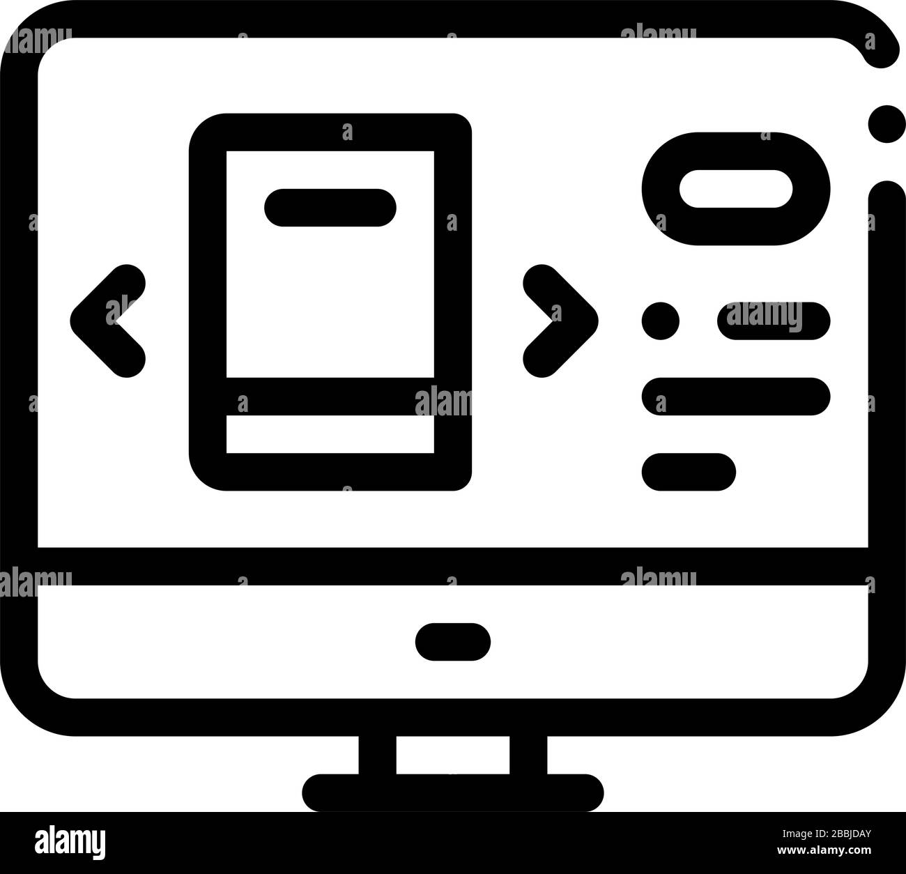computer book selection icon vector outline illustration Stock Vector ...