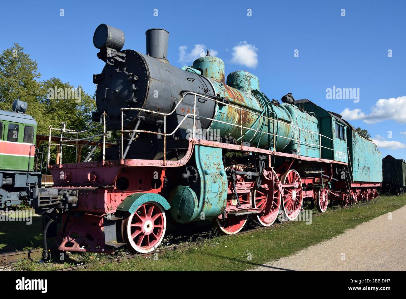 A class Su steam locomotive in the railway station of Haapsalu, Estonia ...
