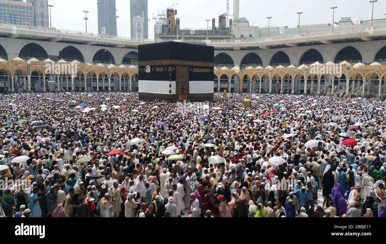 MECCA, SAUDI ARABIA, August 2019 - Muslim pilgrims from all over the ...