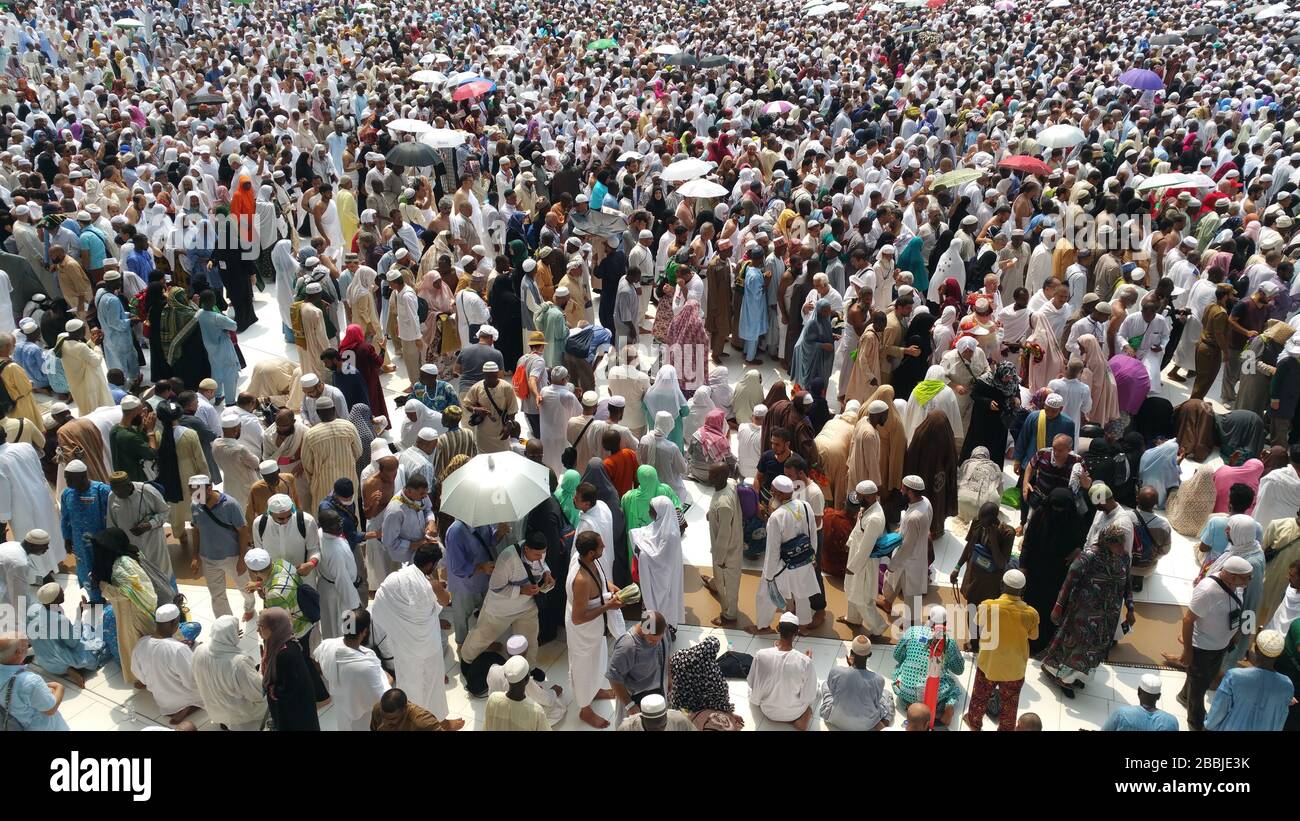MECCA, SAUDI ARABIA, August 2019 - Muslim pilgrims from all over the ...