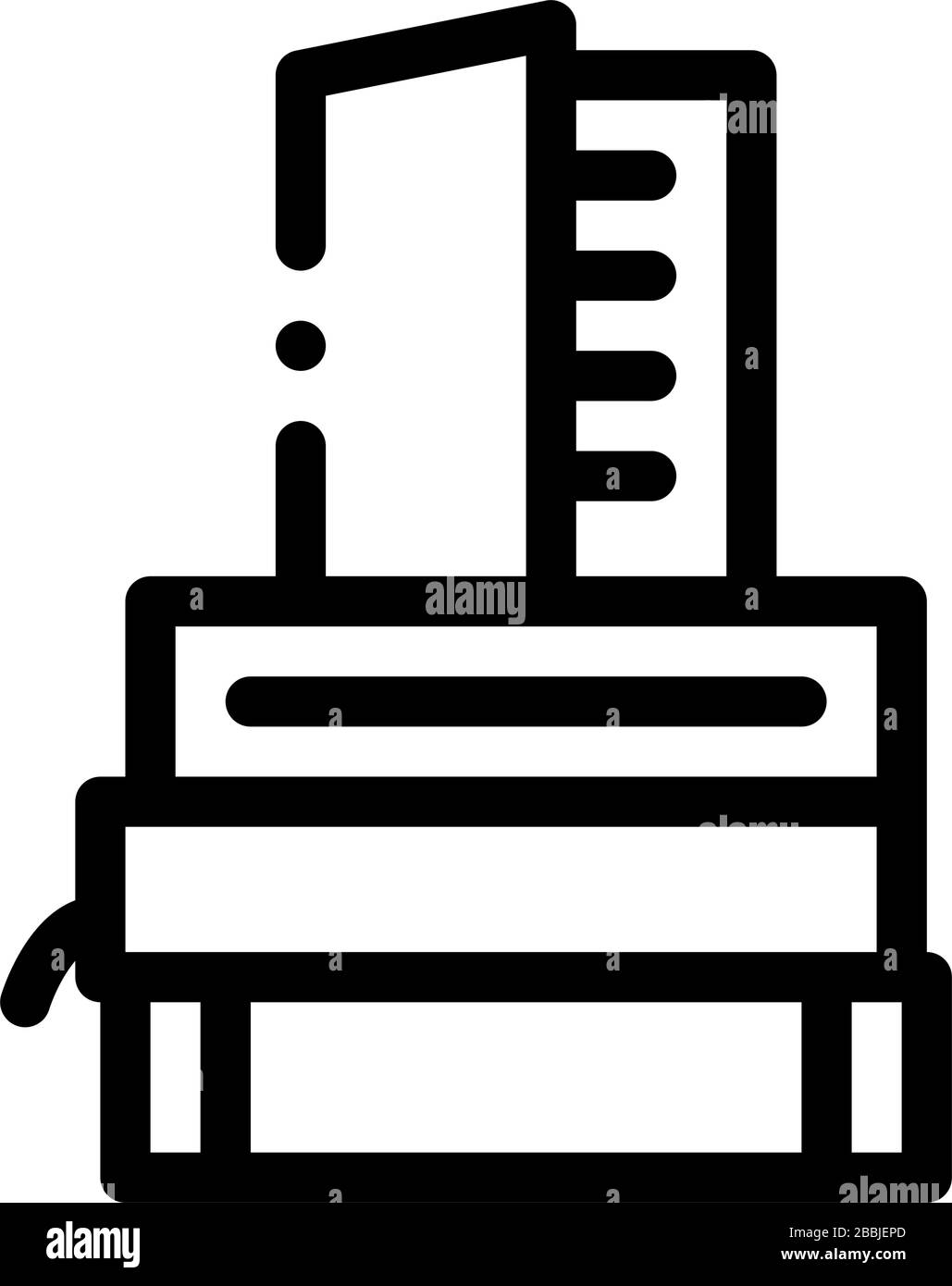 stack of books icon vector outline illustration Stock Vector Image ...