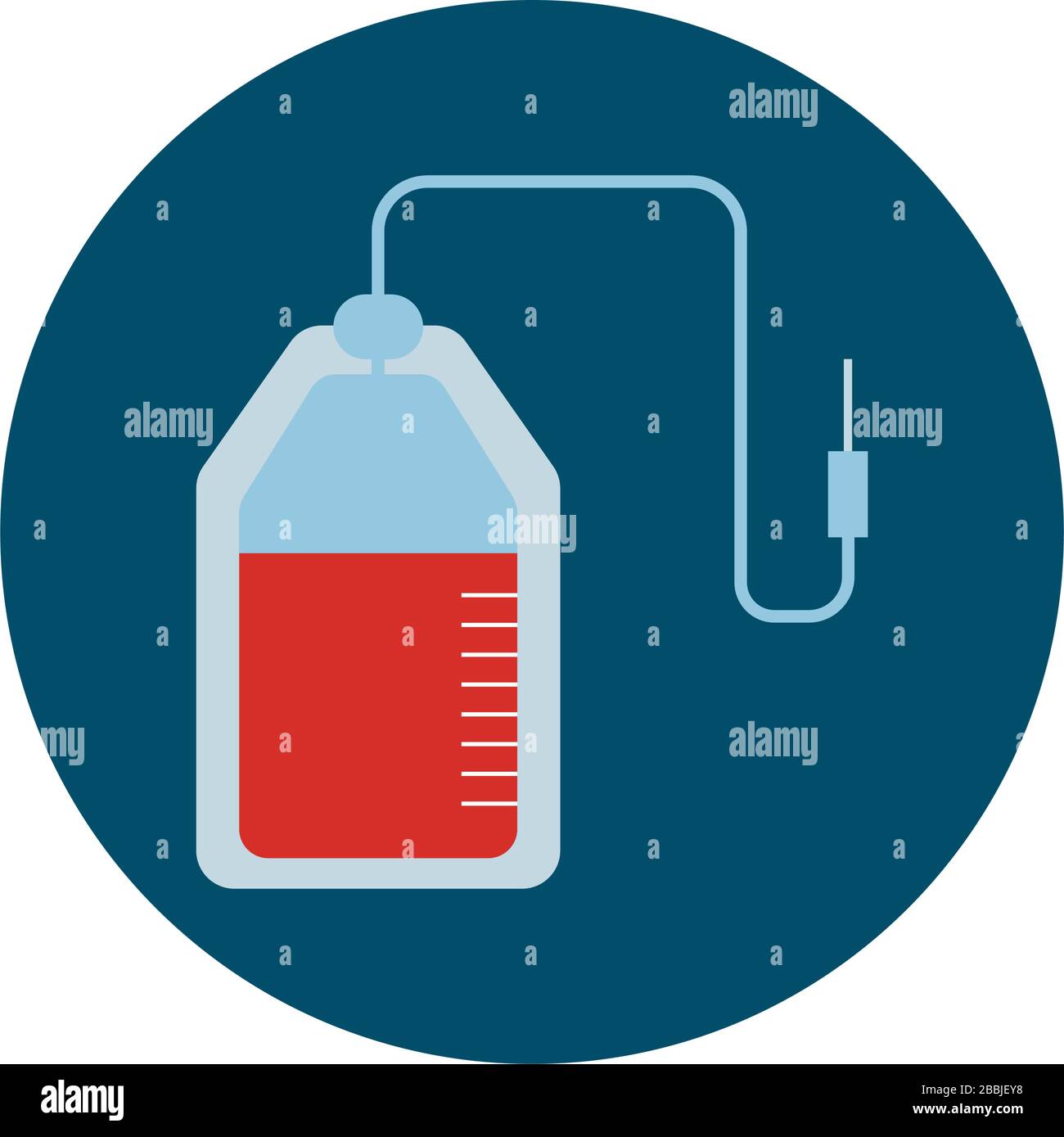blood bag donation block and flat style icon Stock Vector Image & Art ...