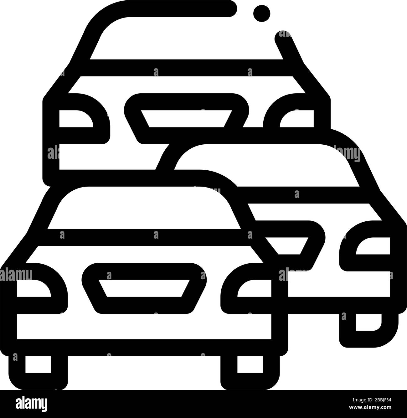 stream of cars icon vector outline illustration Stock Vector Image ...