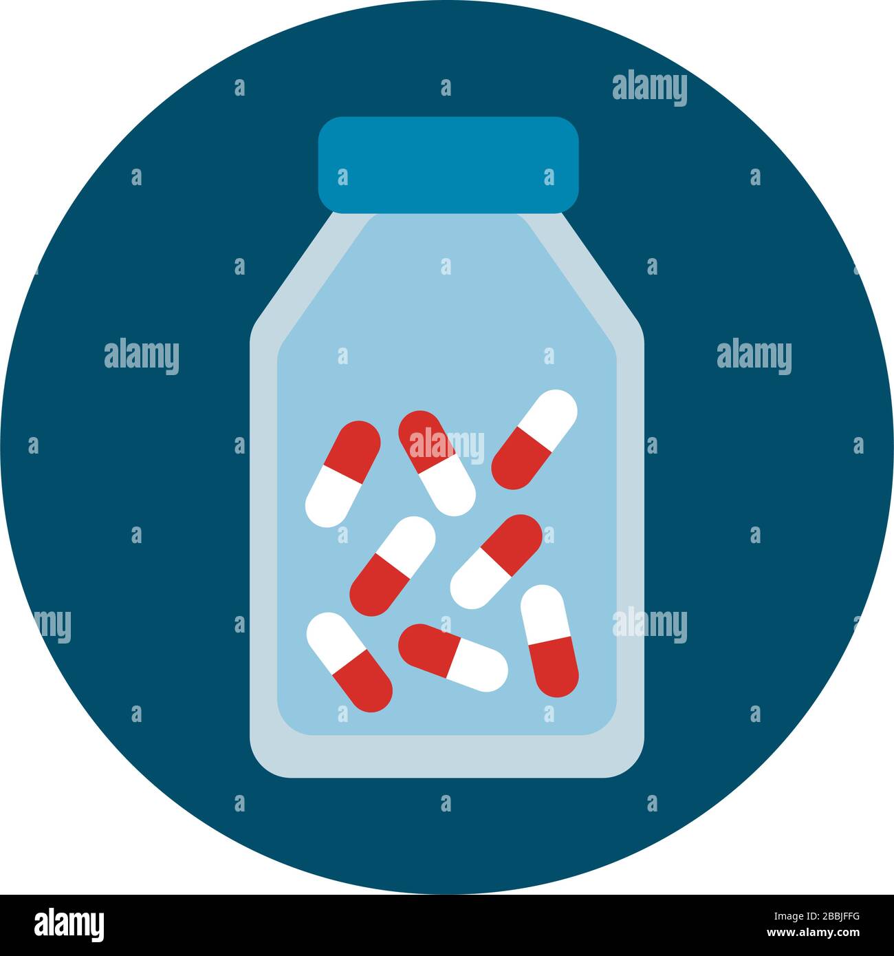 medical bottle drugs with capsules block and flat style Stock Vector ...