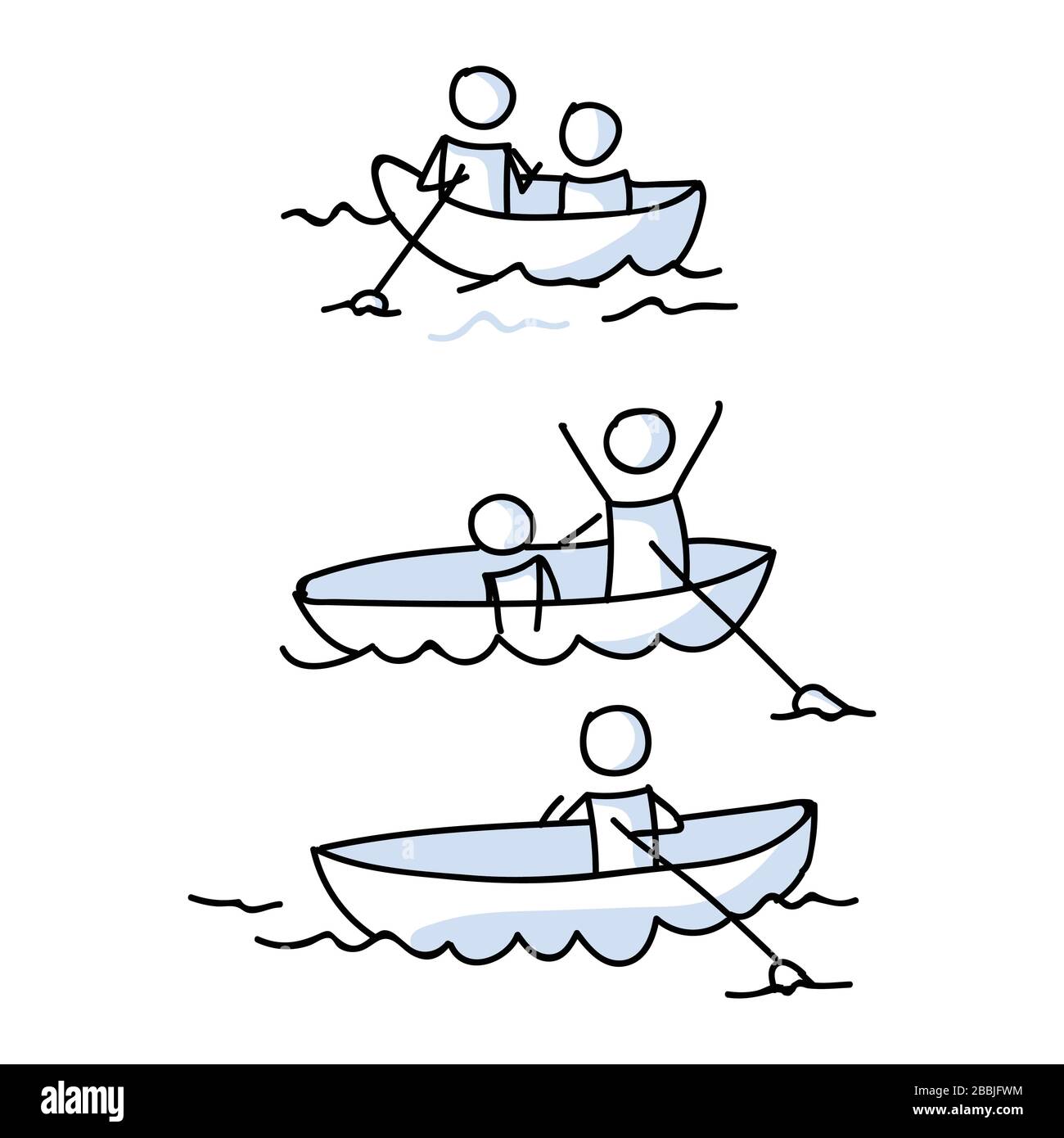 Stick figure boat hi-res stock photography and images - Alamy