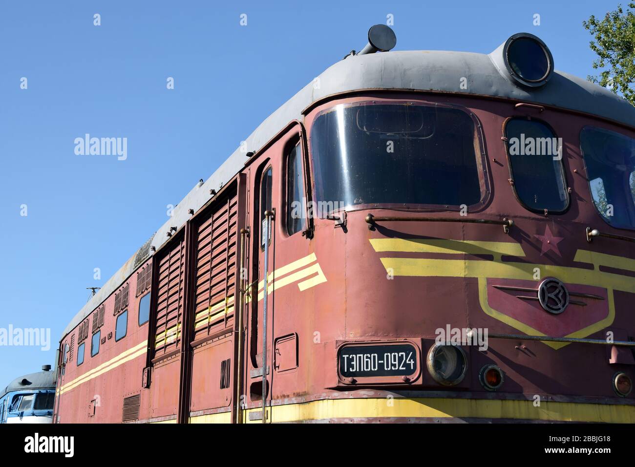 A class TEP 60 locomotive in the railway station of Haapsalu, Estonia ...