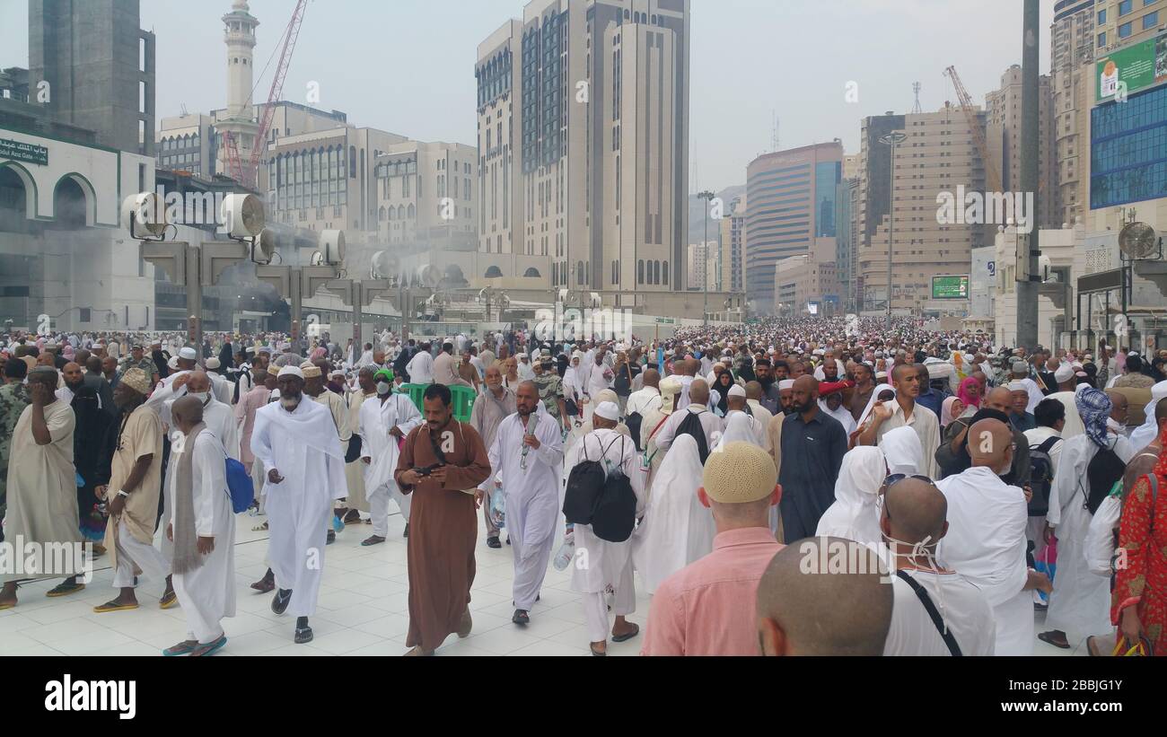 MECCA, SAUDI ARABIA, August 2019 - Muslim pilgrims from all over the ...