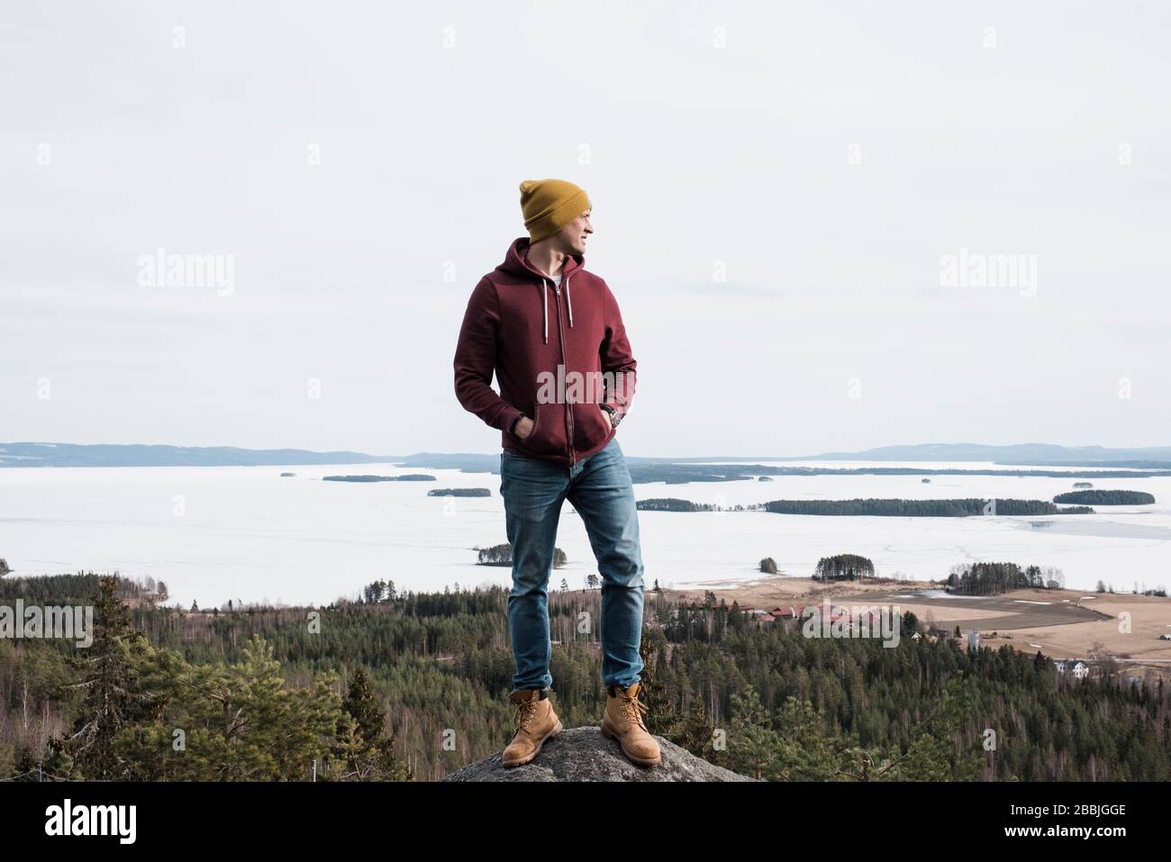 Woman standing above man hi-res stock photography and images - Alamy