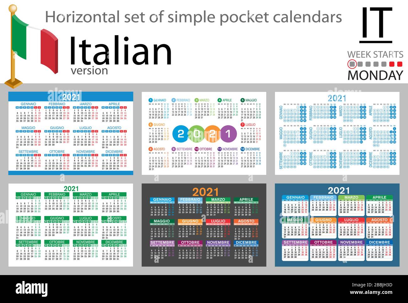 Monthly calendar italy hi-res stock photography and images - Alamy