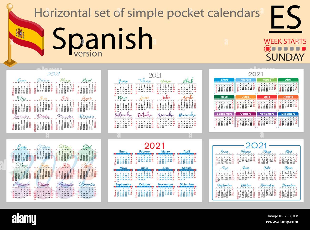 Spanish horizontal Stock Vector Images - Alamy