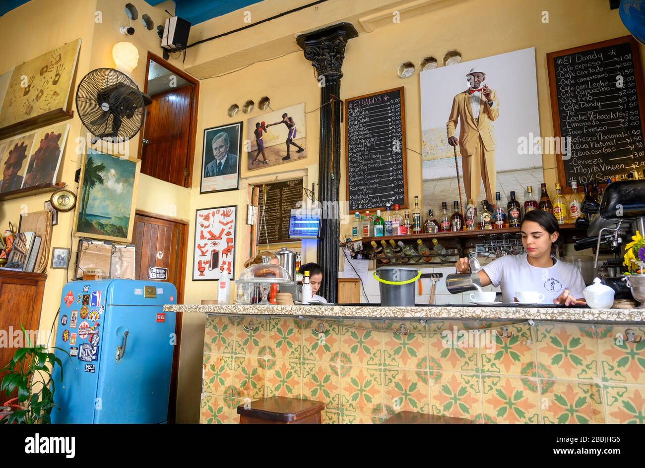 Cafe El Dandy, Havana, Cuba Stock Photo - Alamy