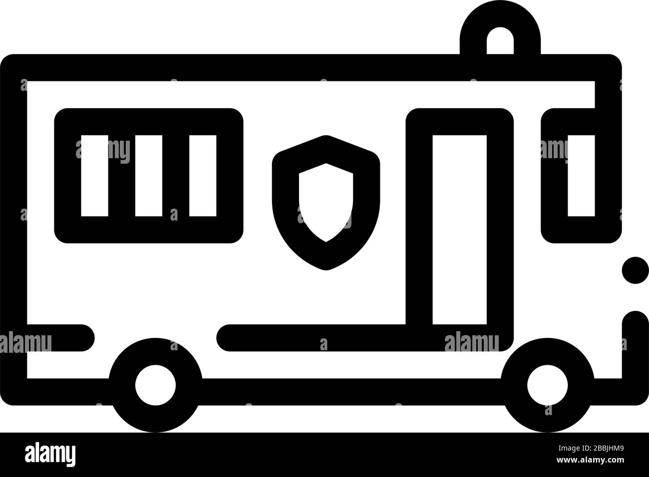 mobile bus icon vector outline illustration Stock Vector Image & Art ...