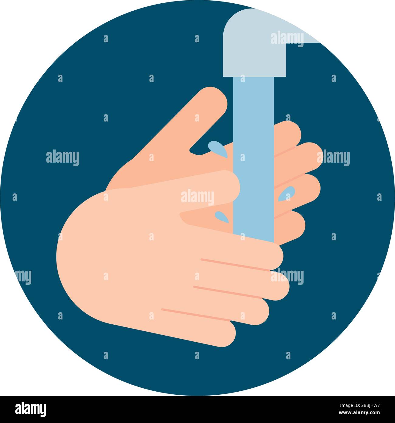 hands wash block and flat style icon Stock Vector Image & Art - Alamy