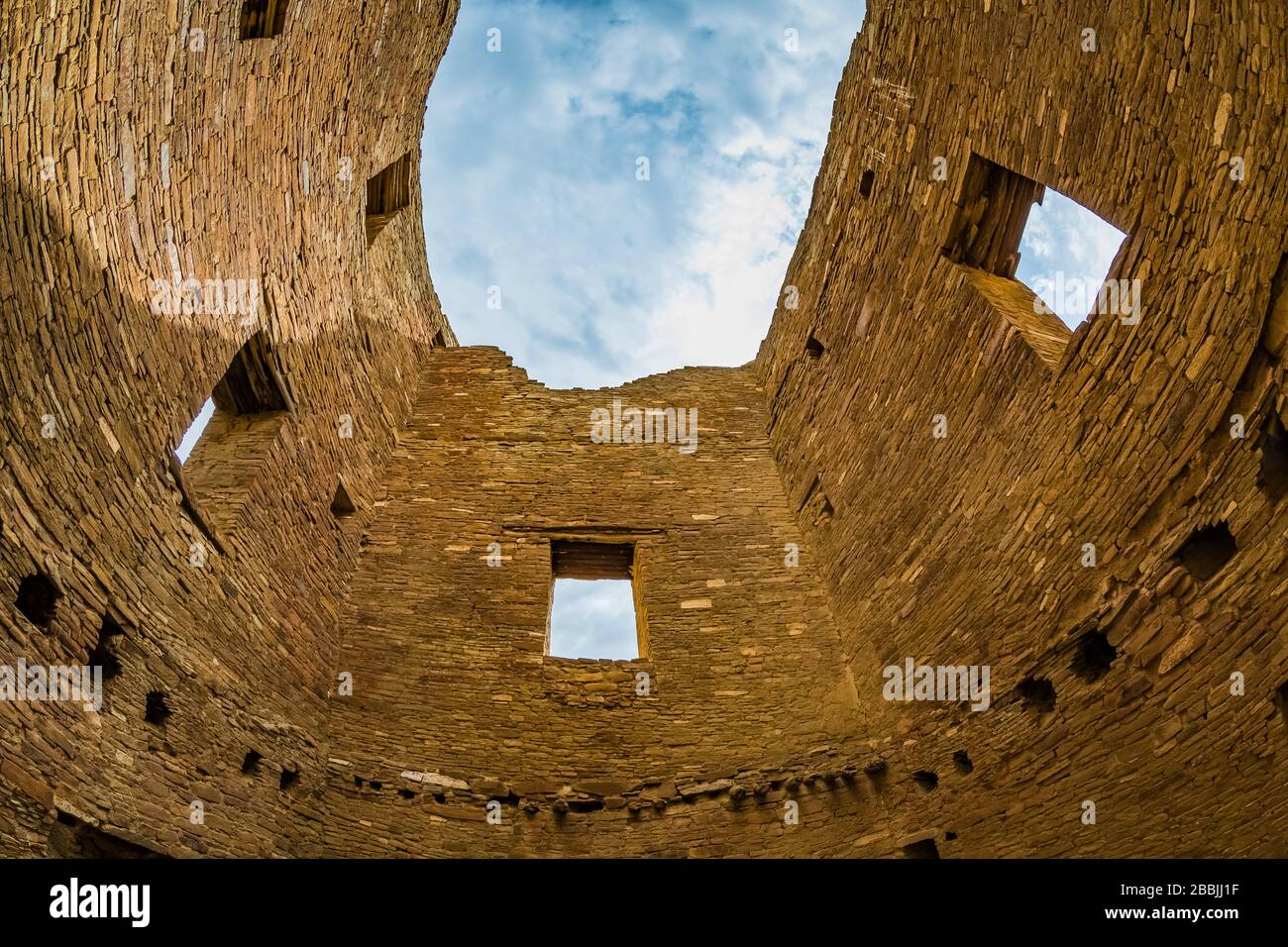 Masonry walls of buildings, consisting of sandstone and mud mortar with ...