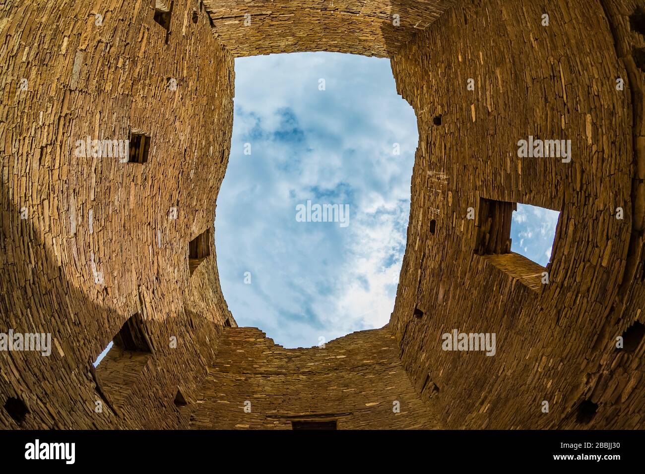 Masonry walls of buildings, consisting of sandstone and mud mortar with ...
