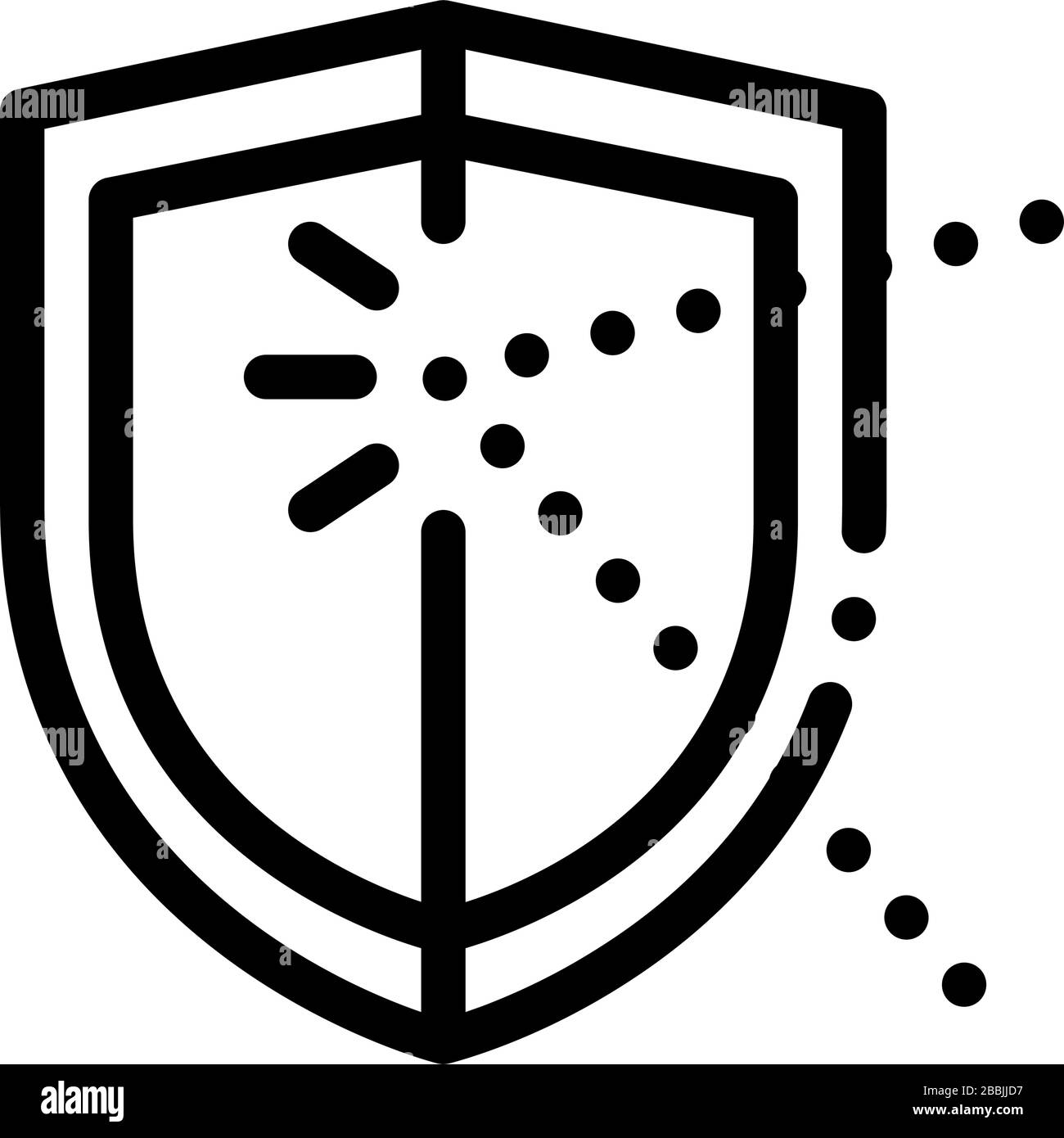 strike for defense icon vector outline illustration Stock Vector Image ...