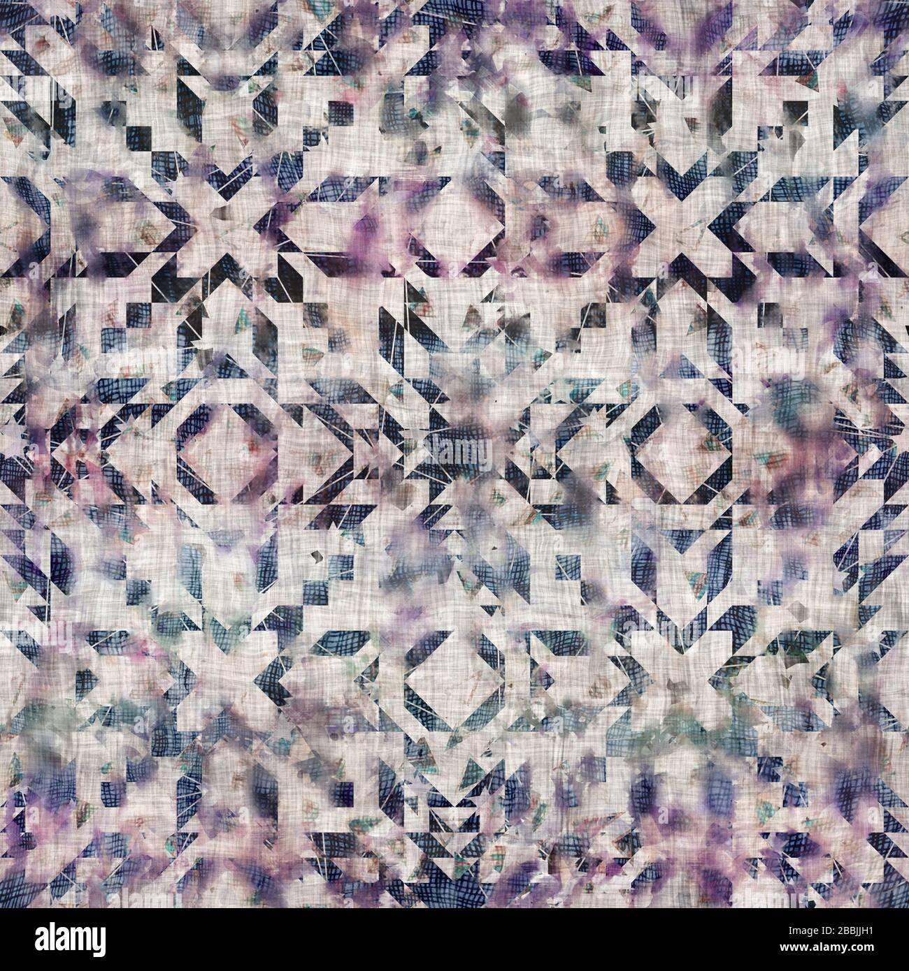 Mixed media collage aged seamless pattern swatch Stock Photo - Alamy