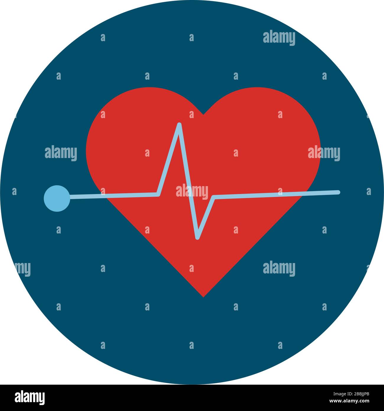heart cardio block and flat style icon Stock Vector Image & Art - Alamy