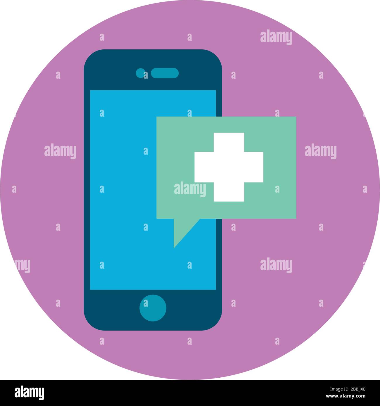 smartphone with ehealth app block and flat style Stock Vector Image ...