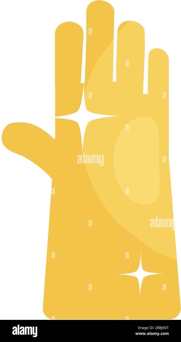 cleaning glove icon over white background, flat style, disinfection and ...