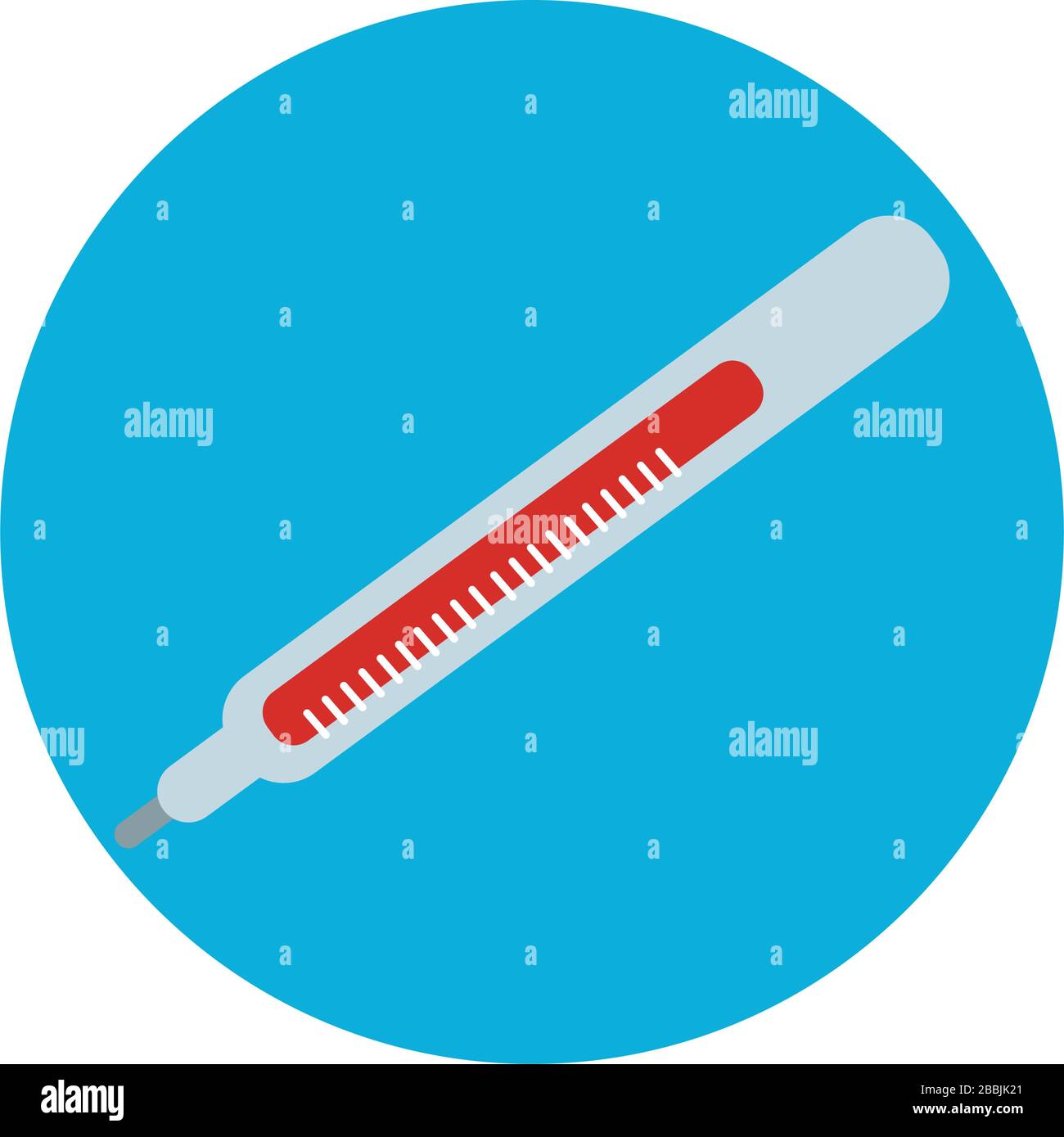 medical thermometer block and flat style icon Stock Vector Image & Art ...