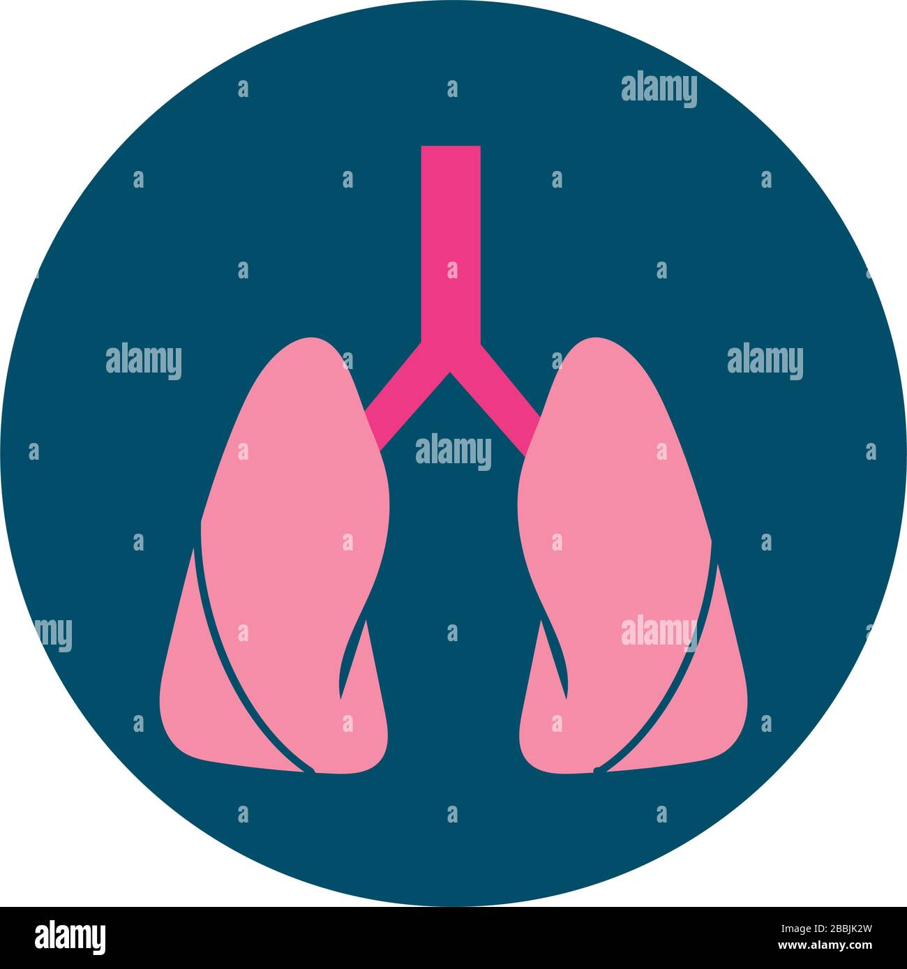 lungs human organ block and flat style icon Stock Vector Image & Art ...